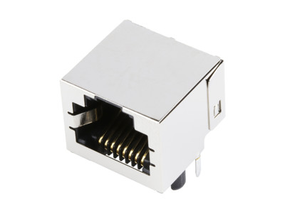Modular Jack, Right-Angle, Low Profile, Inverted, Shielded, No Panel Grounding Tabs, 8/8, Tape and Reel for sale
