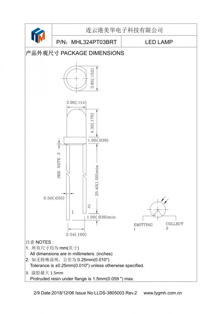 MHL324PT03BRT datasheet page 2