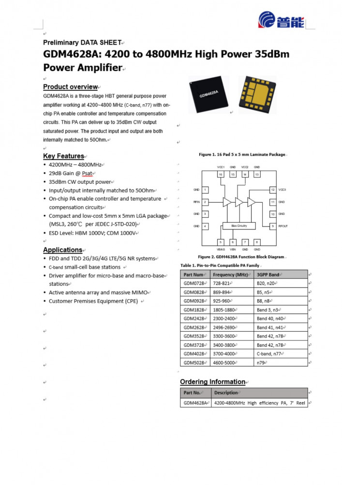 GDM4628A technical document page