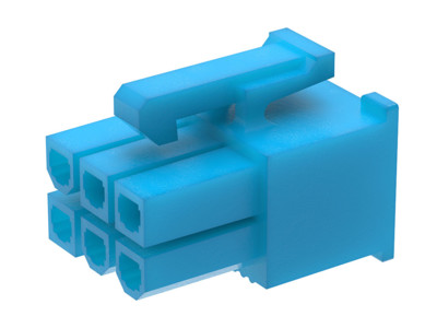 Mini-Fit Jr. Receptacle Housing, Dual Row, Nylon 6/6 UL 94V-2, 8 Circuits, Glow-Wire Capable, Black