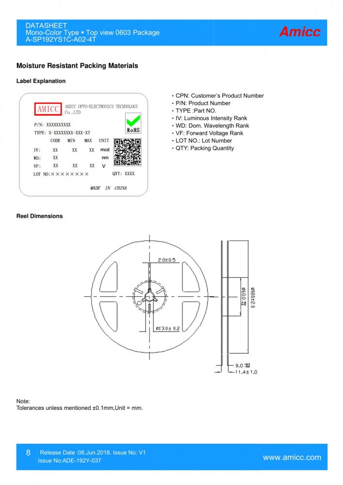 A-SP192YS1C-A02-4T approval sheet page 8