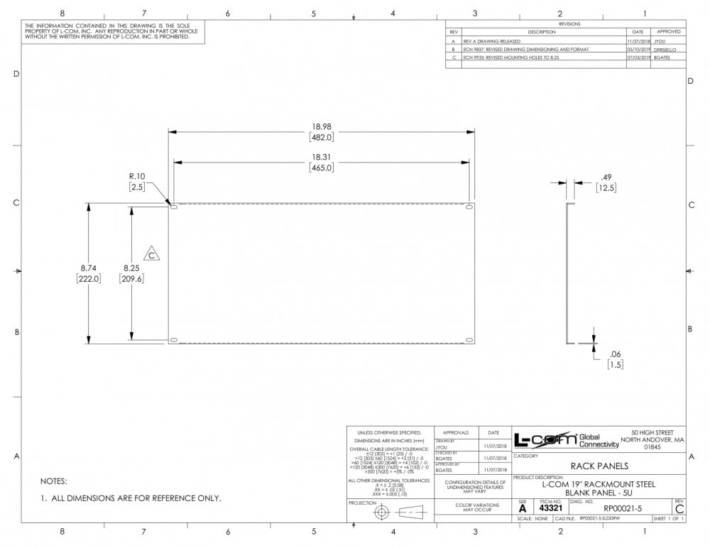L-com RP00021-5 technical document page