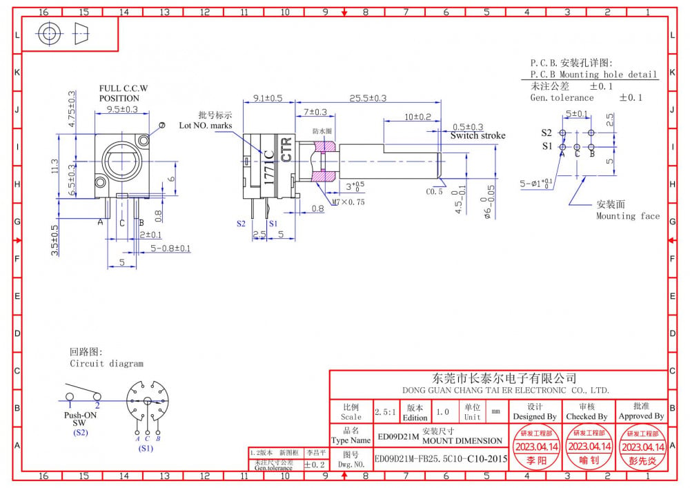 CTR ED09D21M specification page 7