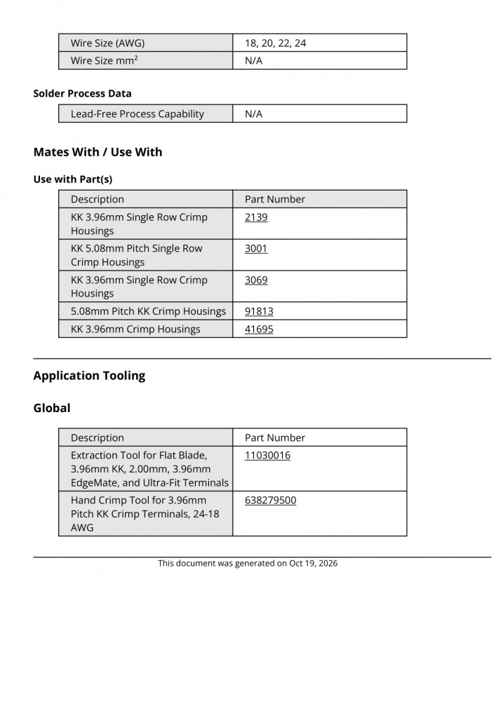 Molex KK 396 specification page 3