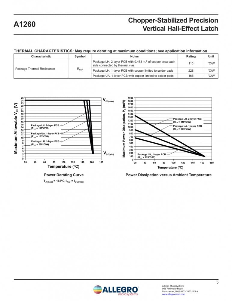 A1260LLHLX-T datasheet page 5