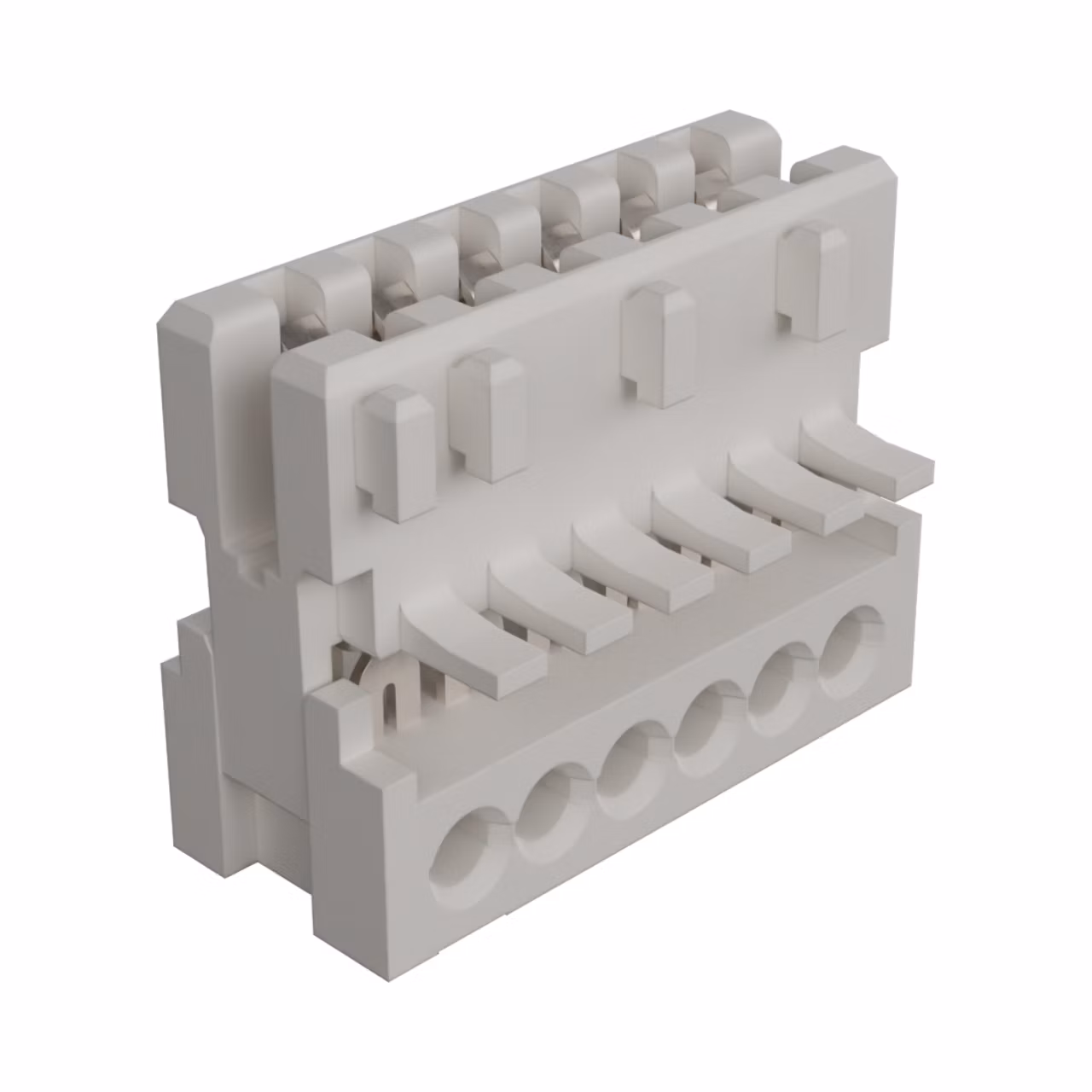 Appli-Mate RAST 2.5 Female Connector, 2.50mm Pitch, 6 Circuits, Positions C, E & G Removed, Open Endwalls for sale