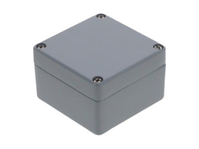 Enclosure, Die-cast Aluminum, S-8000 Series, with External Mounting Flanges, 307 x 257 x 121mm Outside Dimensions, Grey RAL 7037