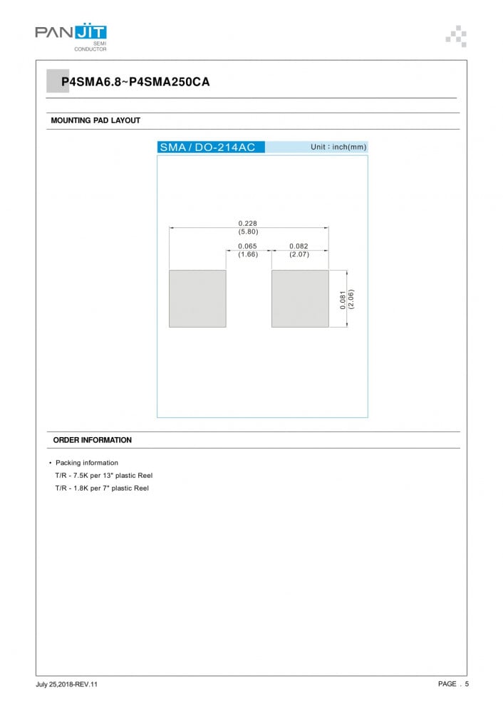 PANJIT P4SMA series datasheet page 5