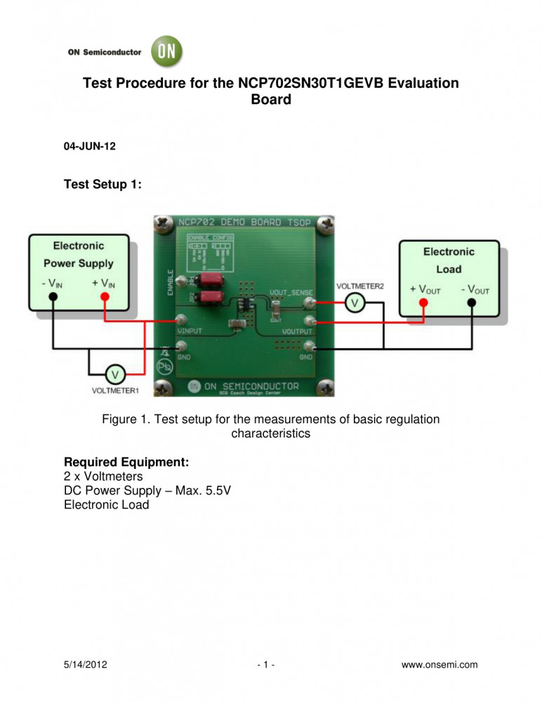 NCP702SN30T1GEVB document page 1