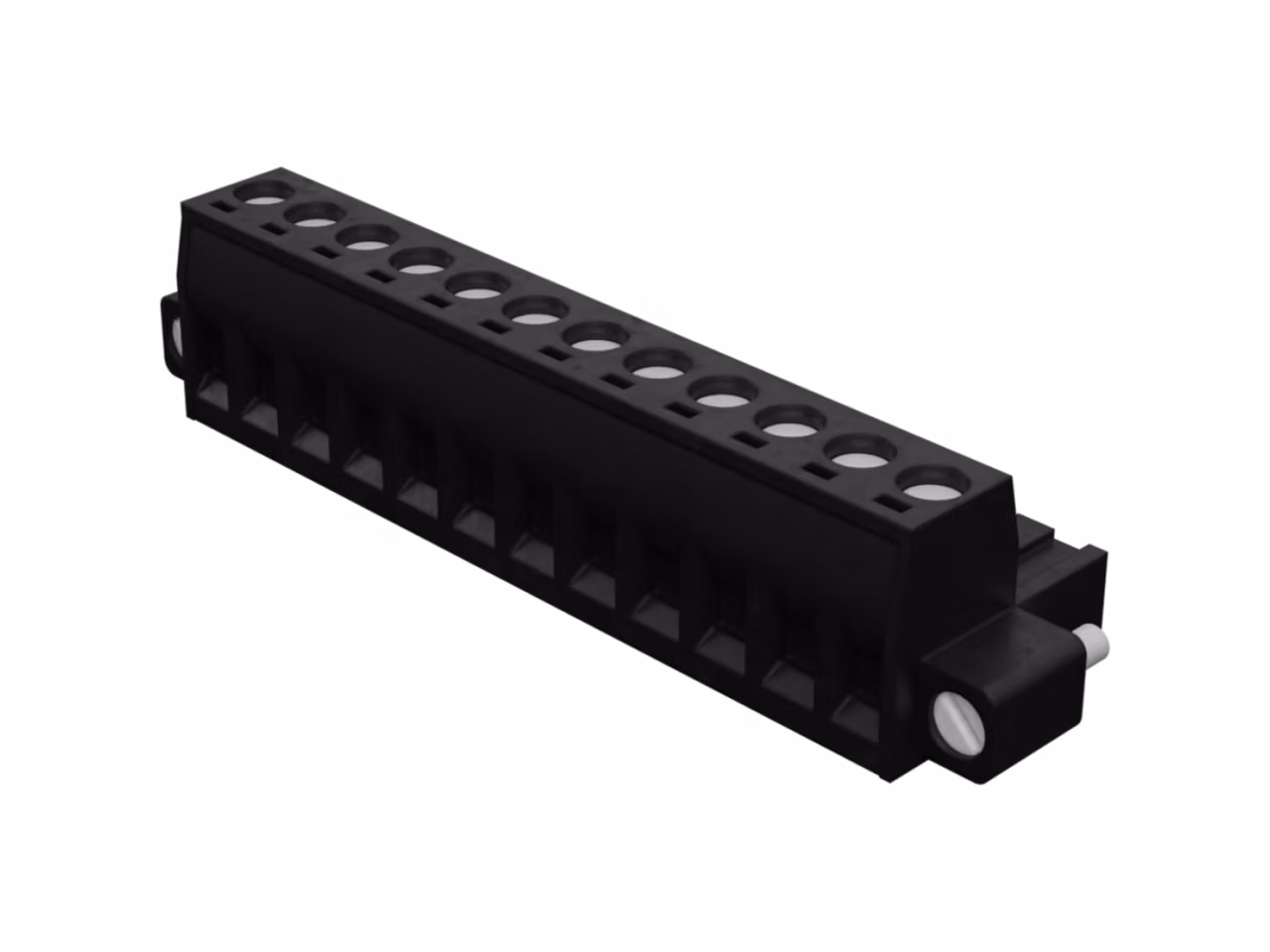 5.00mm Pitch Eurostyle Horizontal Plug, with Retention Screws, Gold (Au) Plated, Black, 12 Circuits for sale