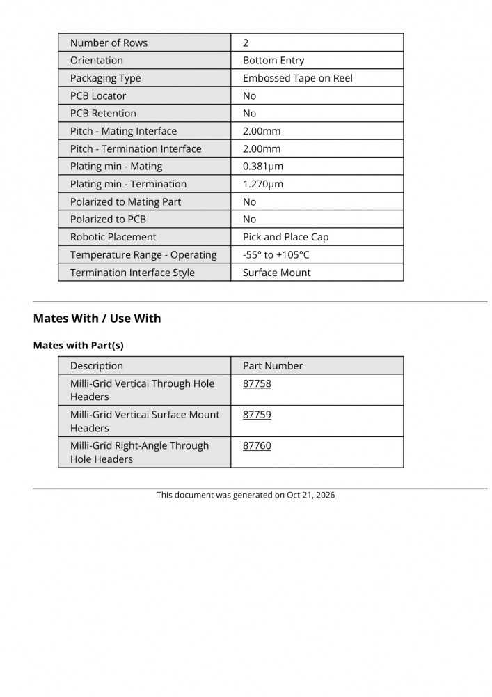 MOLEX 872631637 technical document image, page 3
