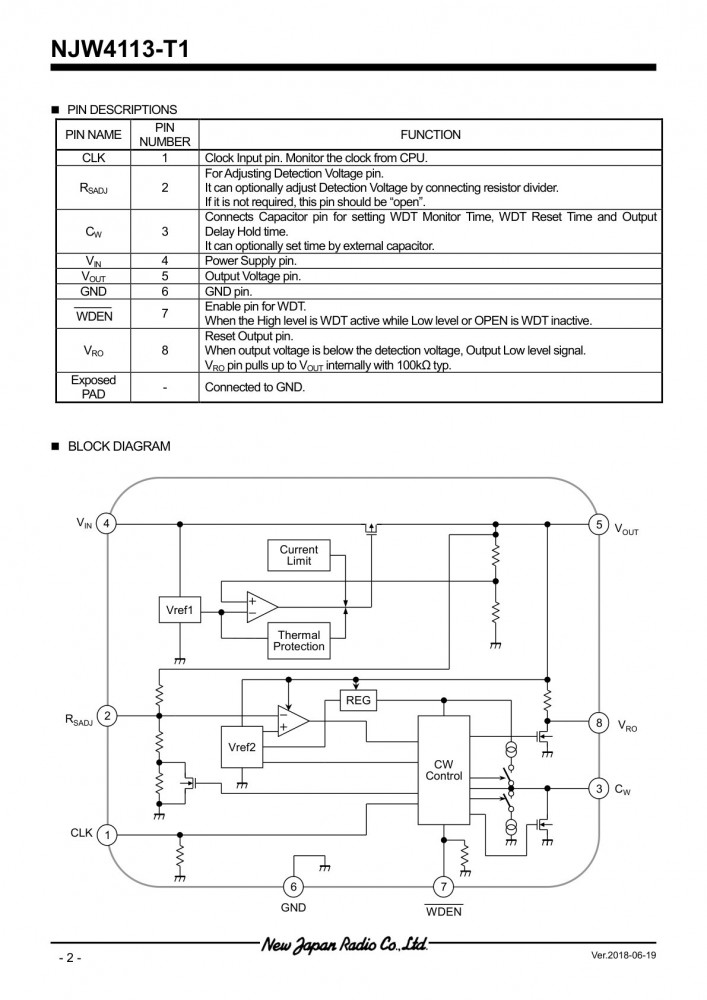 NJW4113 datasheet page 2