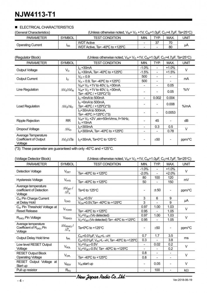 NJW4113 datasheet page 4
