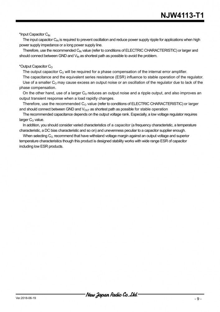 NJW4113 datasheet page 9
