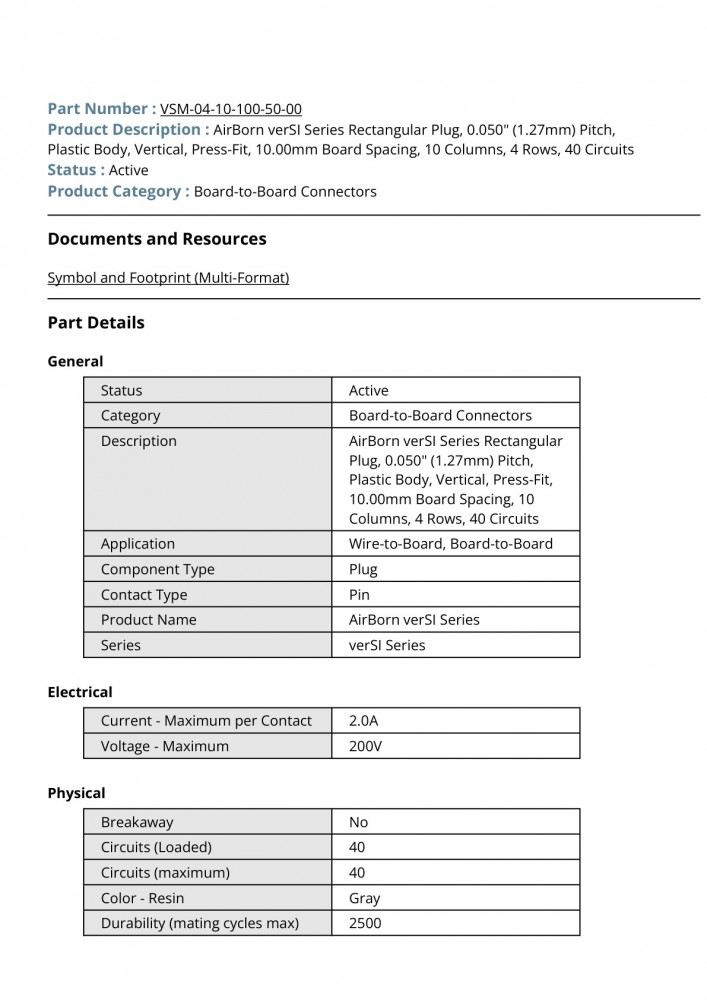 VSM-04-10-100-50-00 product document, page image 1