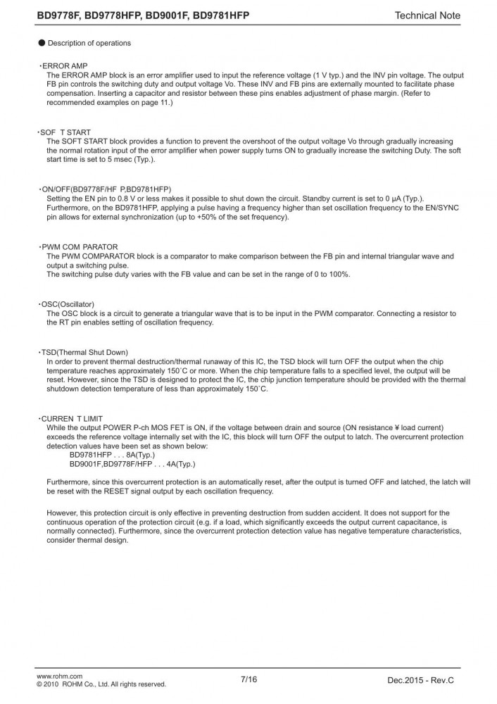 BD9778F-E2 datasheet page 7
