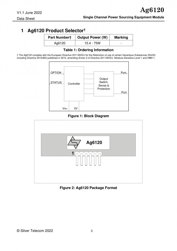 Ag6120 datasheet page 3