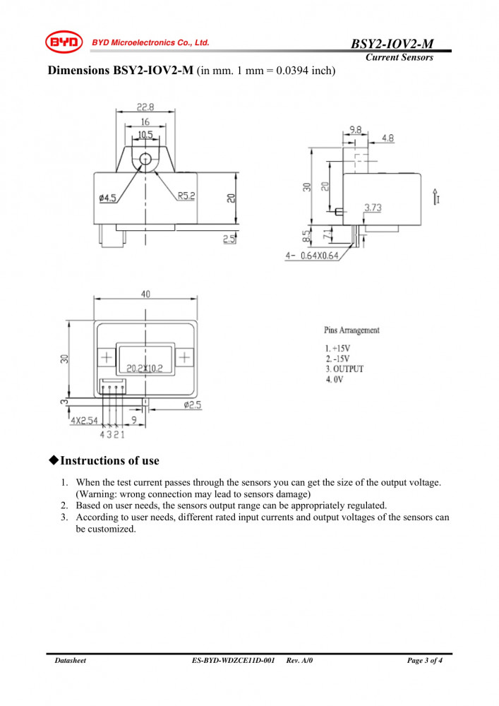 BSY2-75/4IOV2 technical document page 3