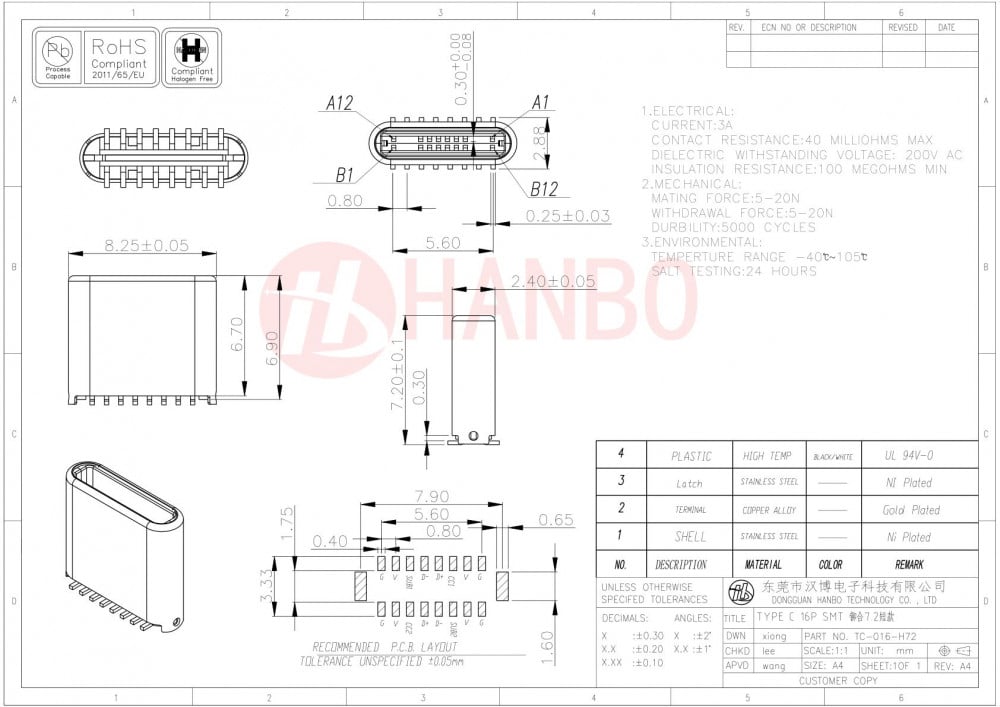 TC-016-H72 technical document page