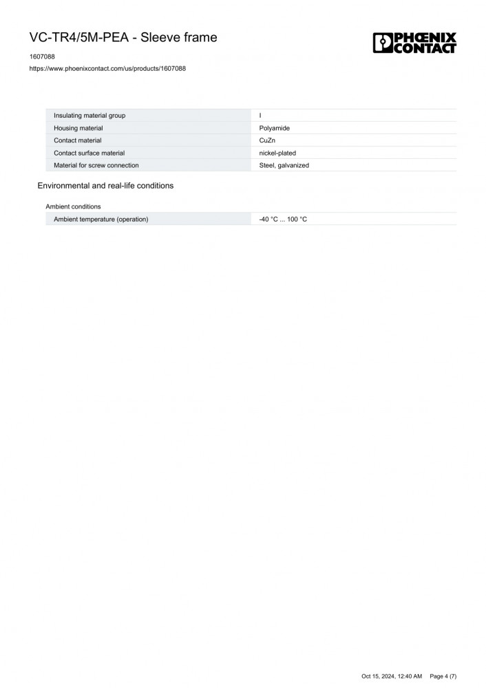 Phoenix Contact 1607088 technical document page 4