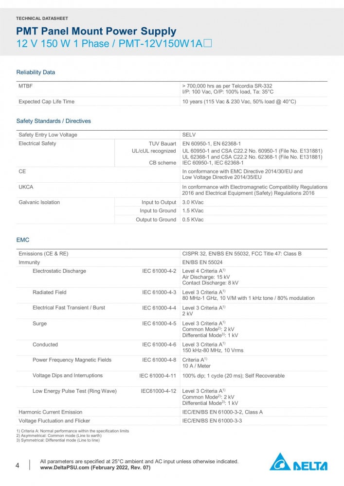 PMT-12V150W1AG datasheet page 4