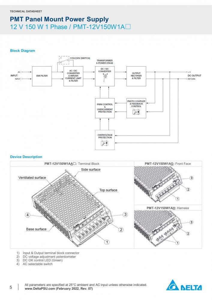 PMT-12V150W1AG datasheet page 5