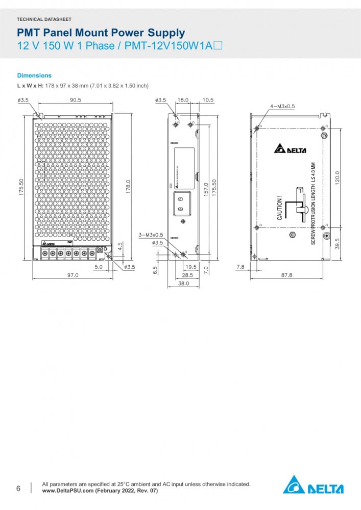 PMT-12V150W1AG datasheet page 6