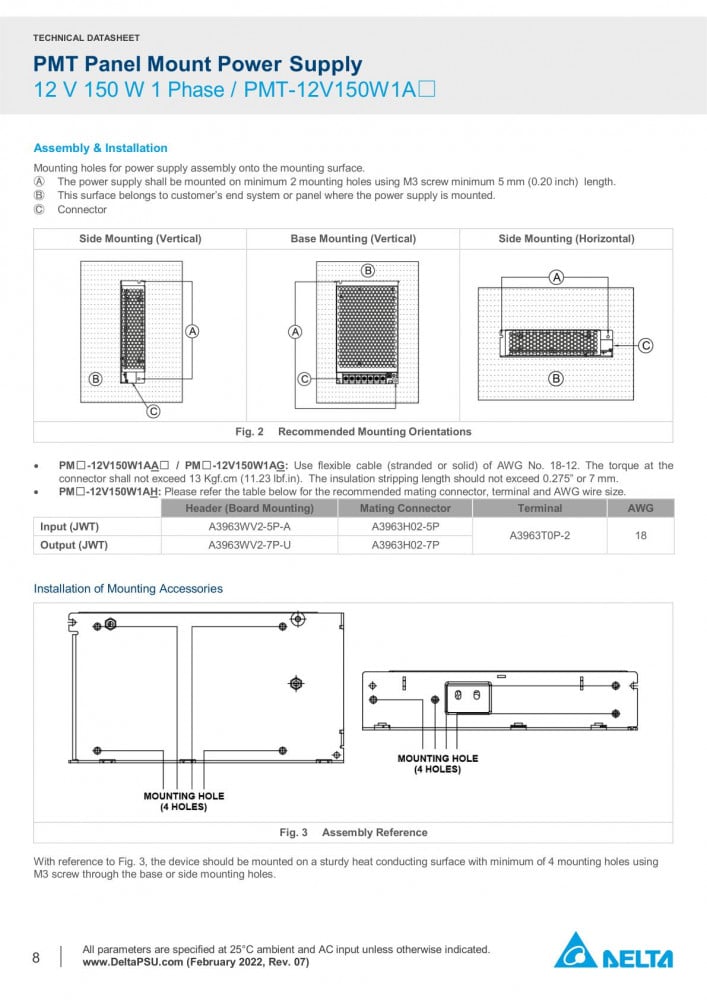 PMT-12V150W1AG datasheet page 8