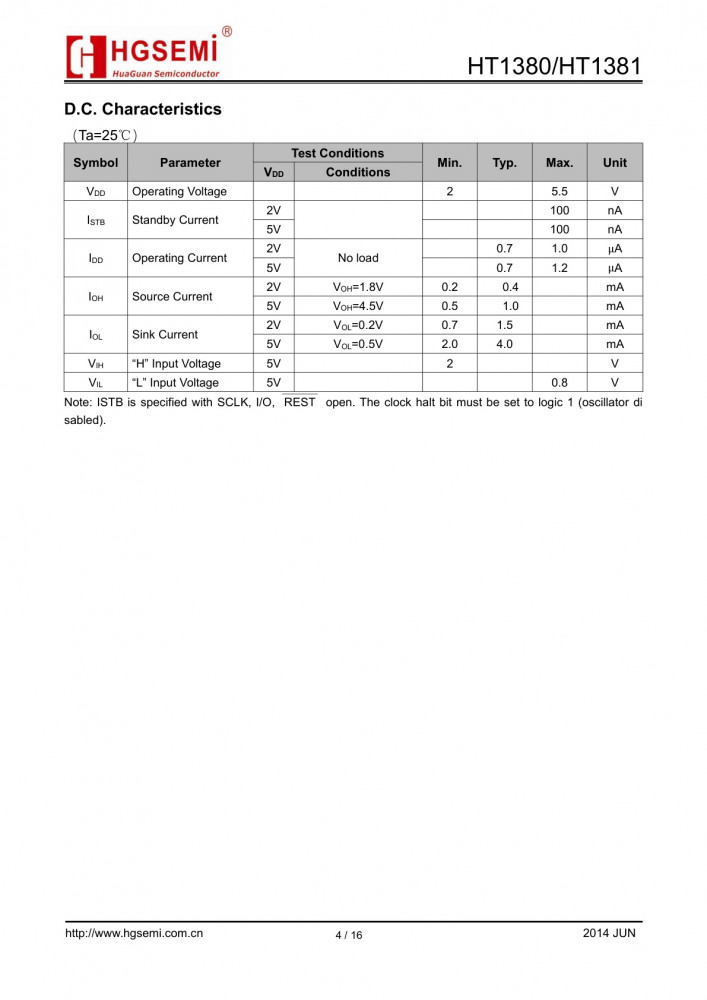 HT1381 datasheet page 4