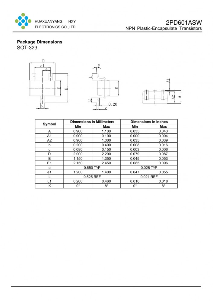 2PD601ASW-HXY datasheet page 2