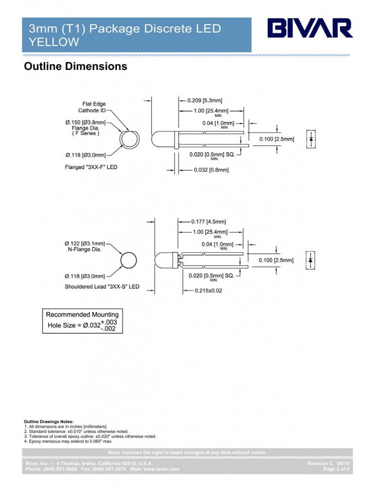 BIVAR 3YD datasheet page 2