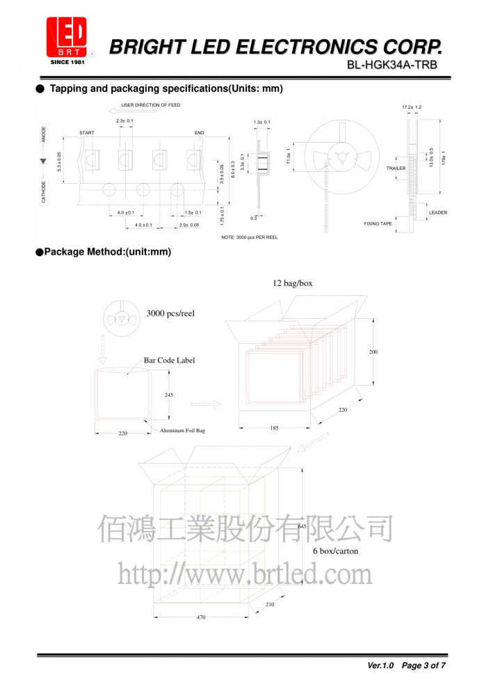 BL-HGK34A-TRB datasheet page 3