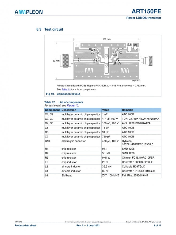 ART150FEU datasheet page 9