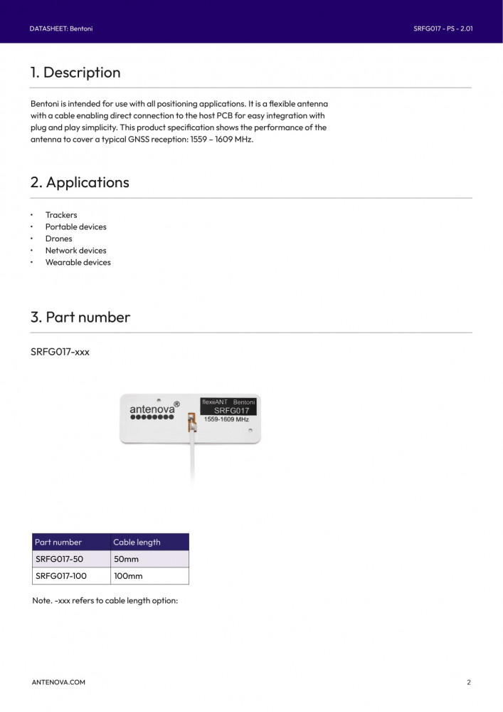 Bentoni datasheet page 2