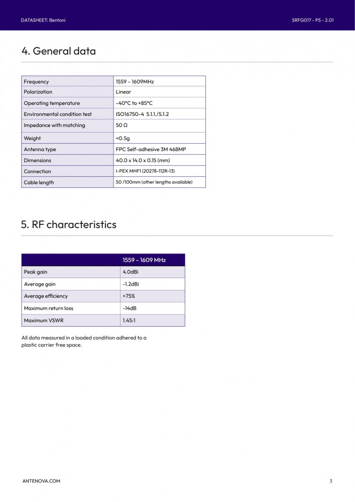 Bentoni datasheet page 3