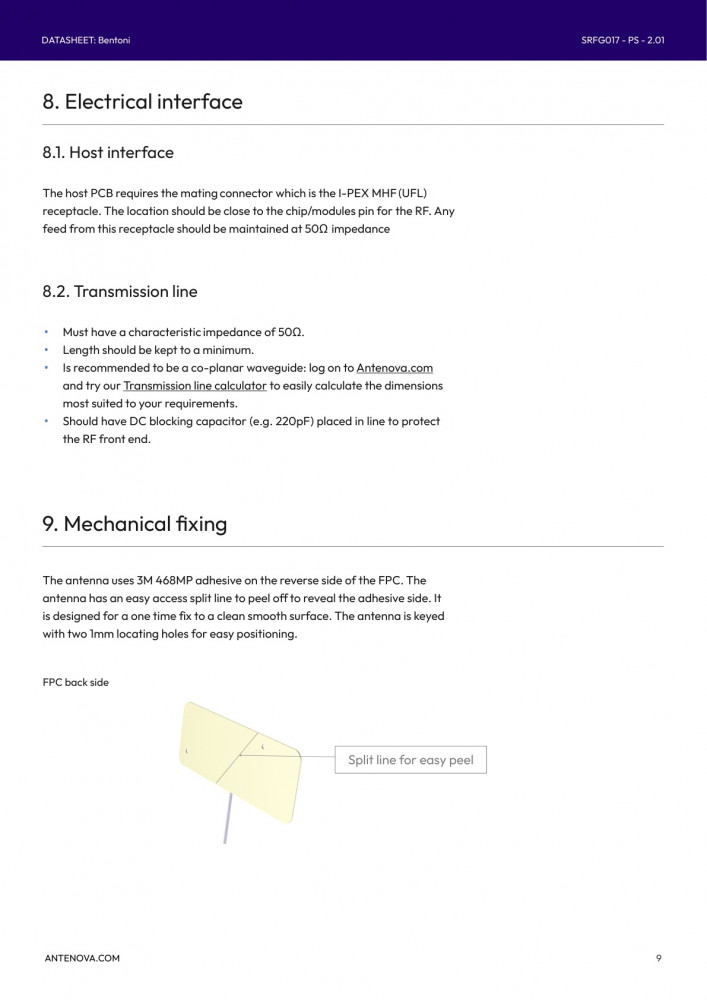 Bentoni datasheet page 9