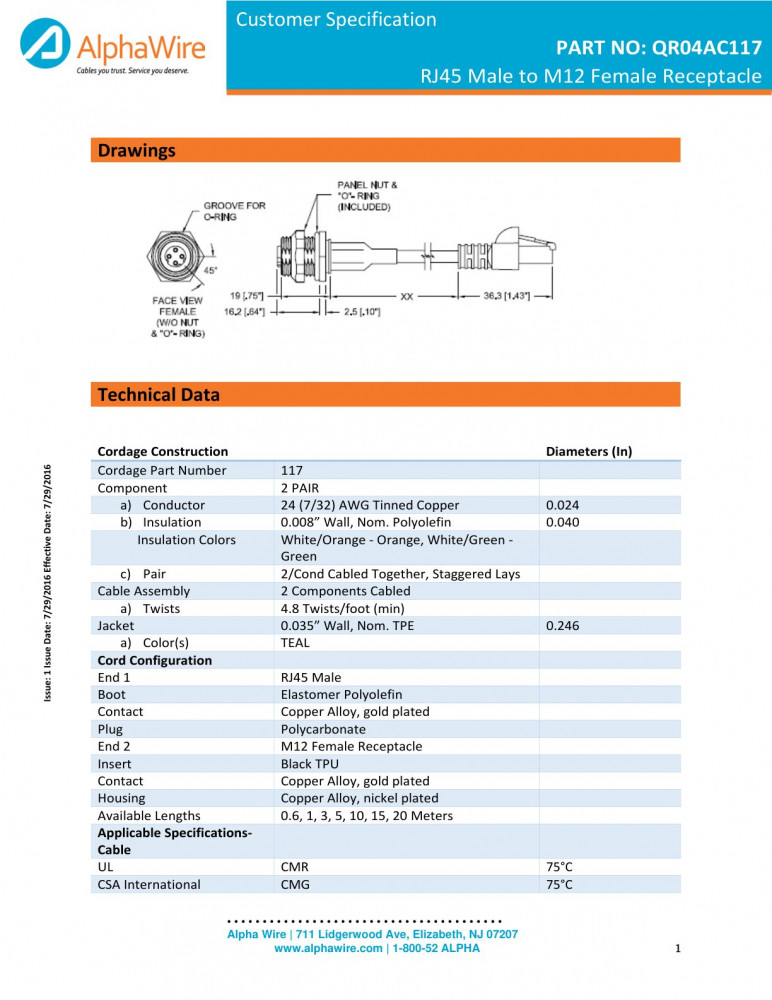 QR04AC117 TL359 technical drawing page 1