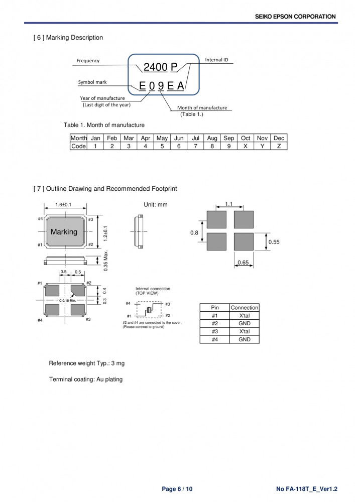 FA-118T datasheet page 6