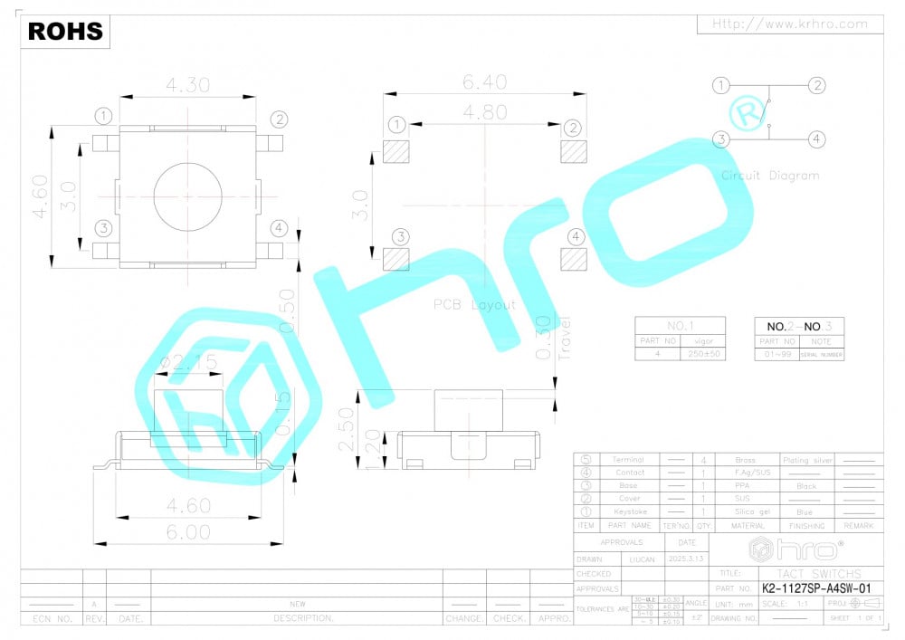 K2-1127SP-A4SW-01 technical document page