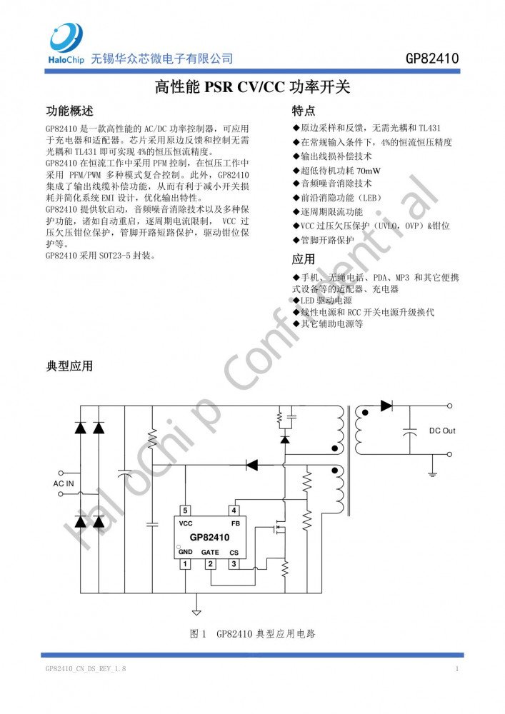 GP82410 datasheet page 1