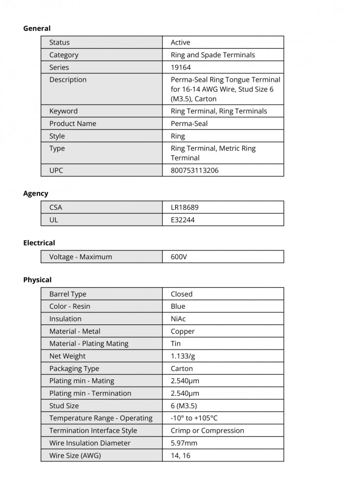 MOLEX 191640032 document preview, page 2