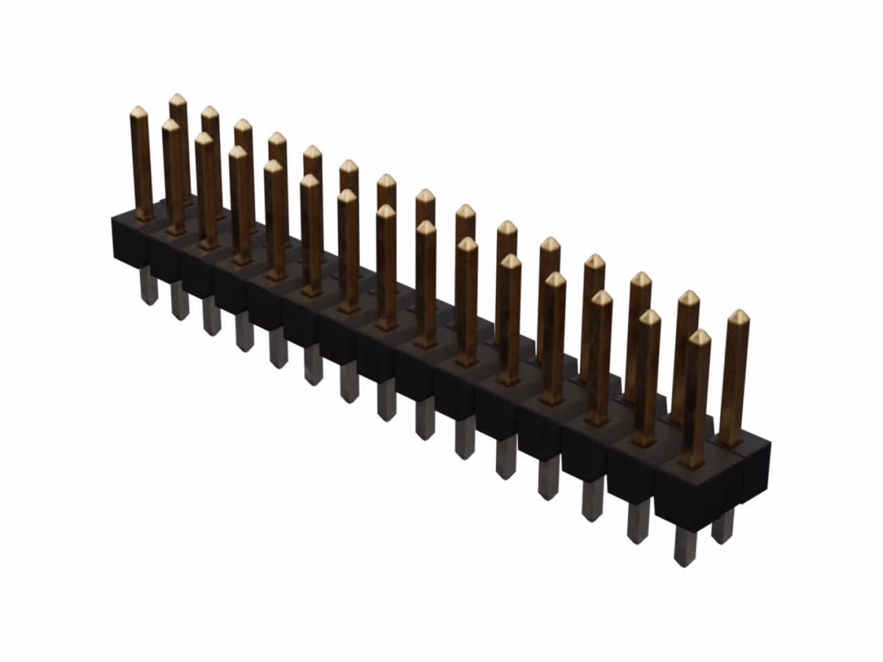 C-Grid Header, 2.54mm Pitch, Through Hole, Dual Row, Vertical, 30 Circuits, 0.38µm Gold (Au) Plating, Tray Packaging, Lead-Free for sale