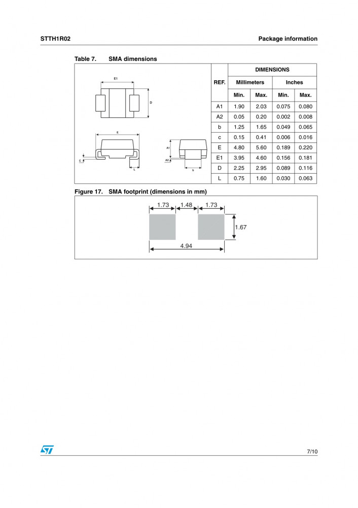 STTH1R02 datasheet page 7