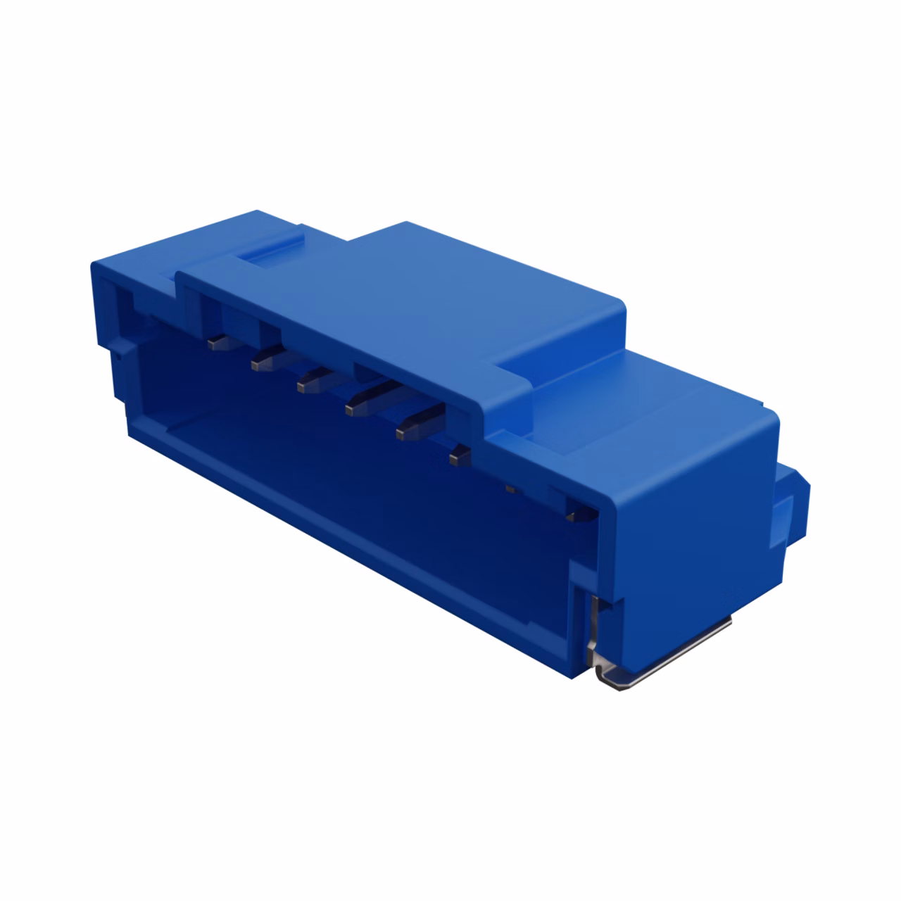 DuraClik Wire-to-Board Header, Single Row, Right-Angle, 8 Circuits, Tin (Sn) Plating, Blue for sale