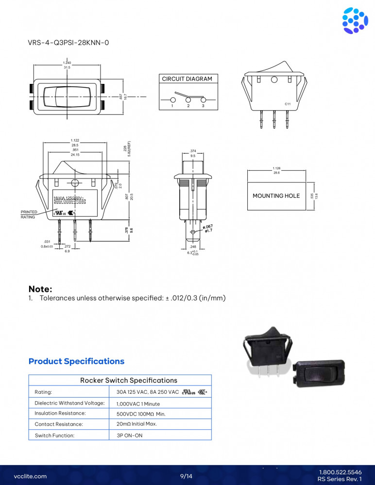 VCC RS Series datasheet page 9
