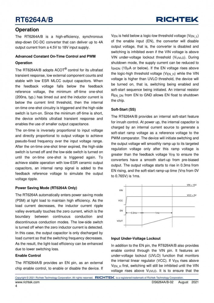 RT6264AHGJ6F datasheet page 4