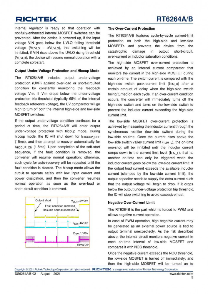 RT6264AHGJ6F datasheet page 5