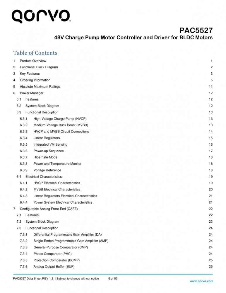 PAC5527QM datasheet page 6