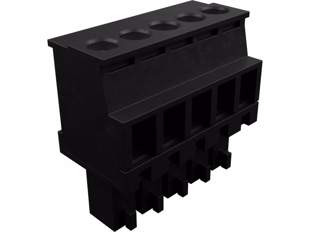 3.81mm Pitch Eurostyle Vertical Plug, with Standard Imprinting, Front Wire Entry, Black, 5 Circuits for sale