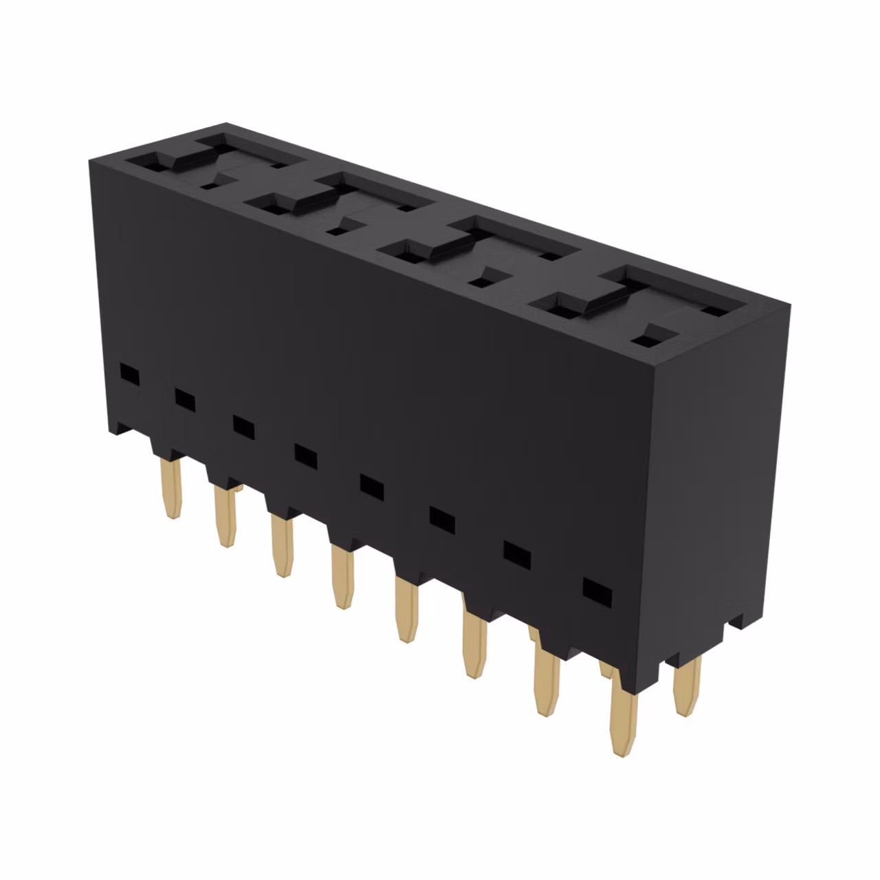 C-Grid III PCB Receptacle, 2.54mm Pitch, Dual Row, Vertical, 16 Circuits, 0.12µm Gold (Au) Flash Plating, Straight PCB Pins for sale